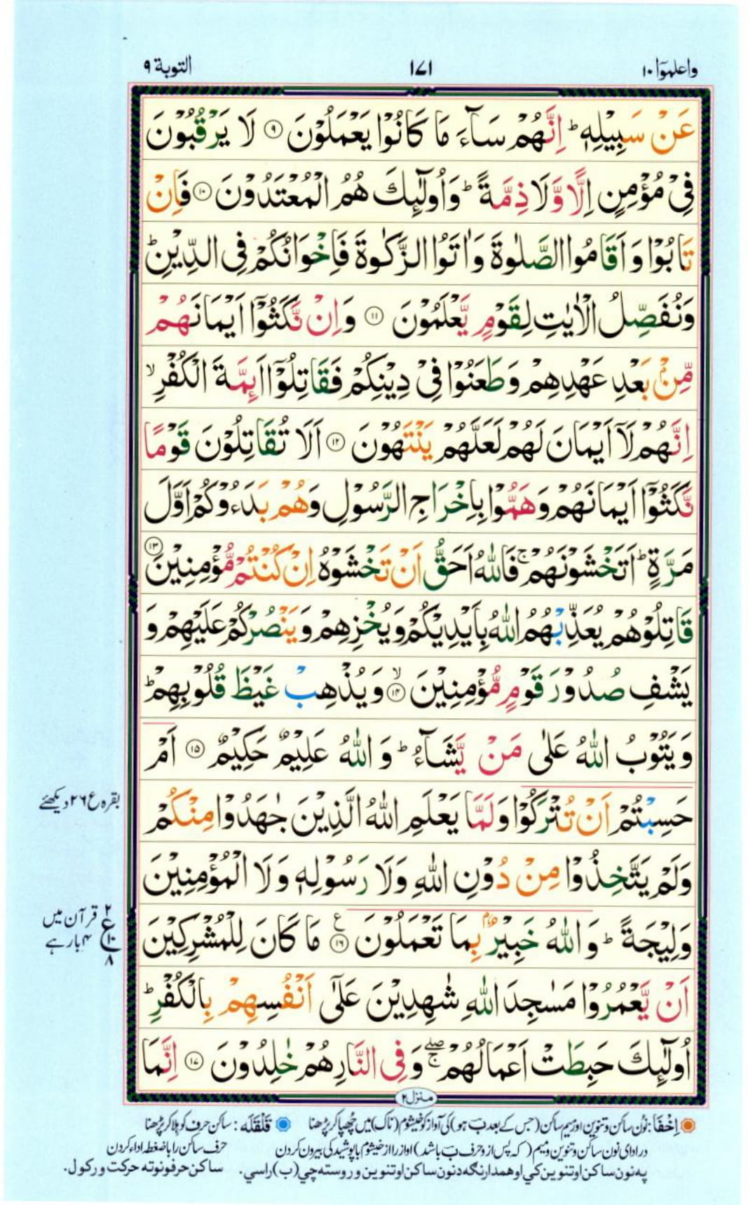 Reading Al Quran Part / Chapter / Siparah 10 Page 171