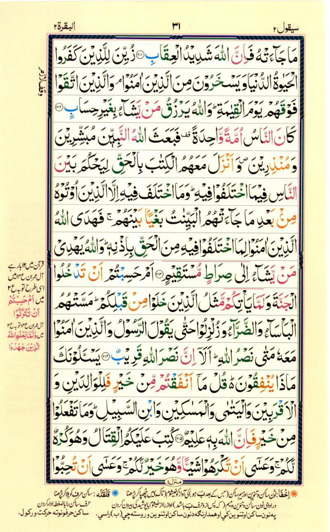 Reading Al Quran Part / Chapter / Siparah 2 Page 31